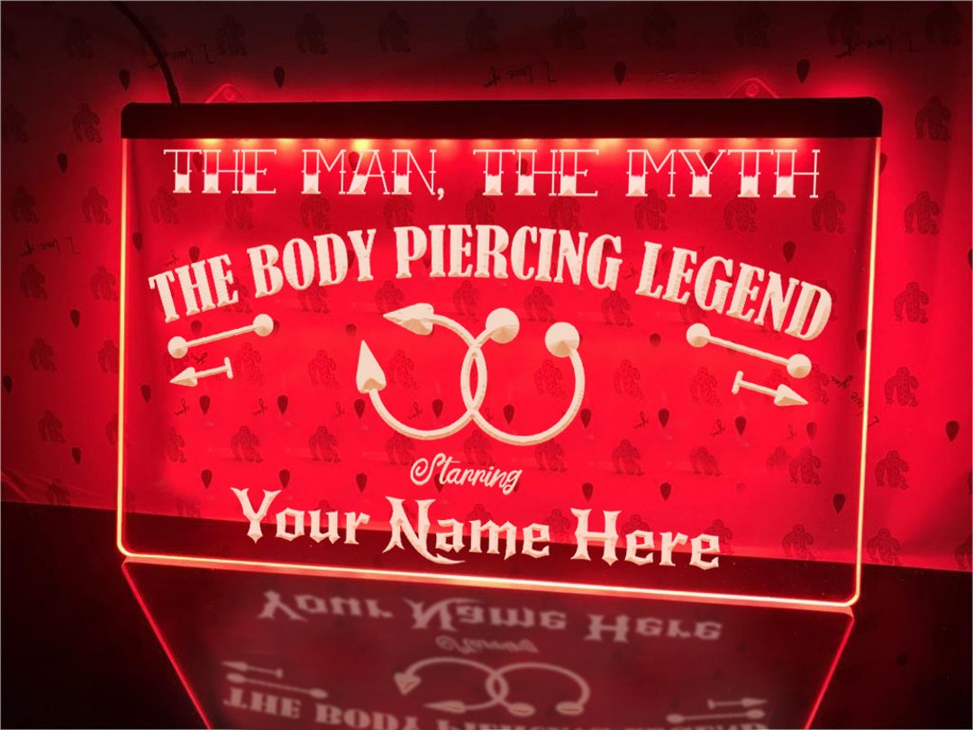 Body Piercing Legend LED Neon Personalized Illuminated Gift Sign Award ...
