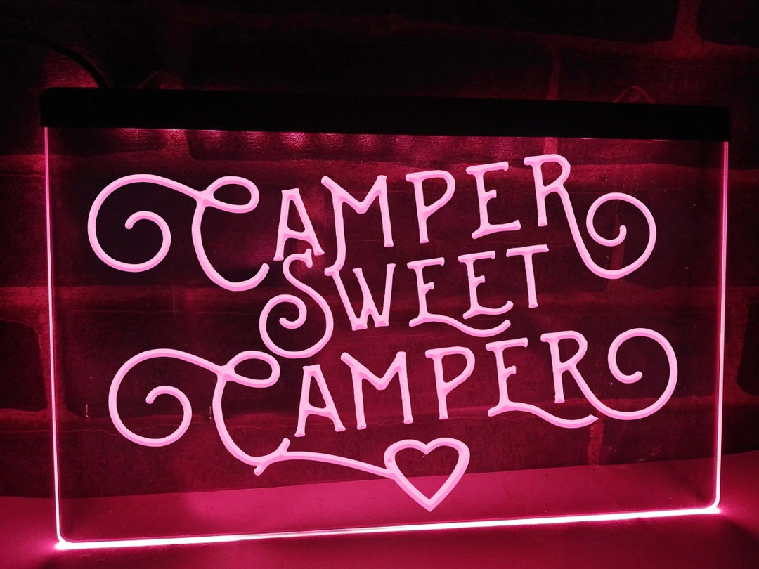 Camper Sweet Camper Illuminated LED Neon Sign Custom Campervan ...