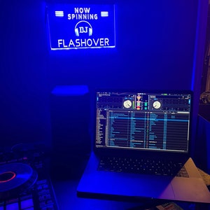 DJ Now Spinning Custom LED Neon Light Sign Plaque for Gig Studio Booth ...