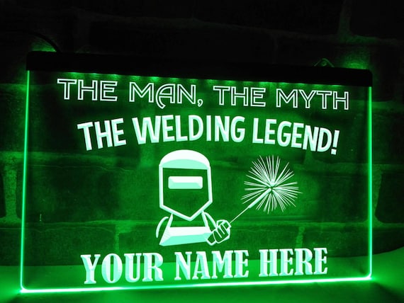 The Welding Legend LED Neon Personalized Illuminated Gift Sign - Etsy