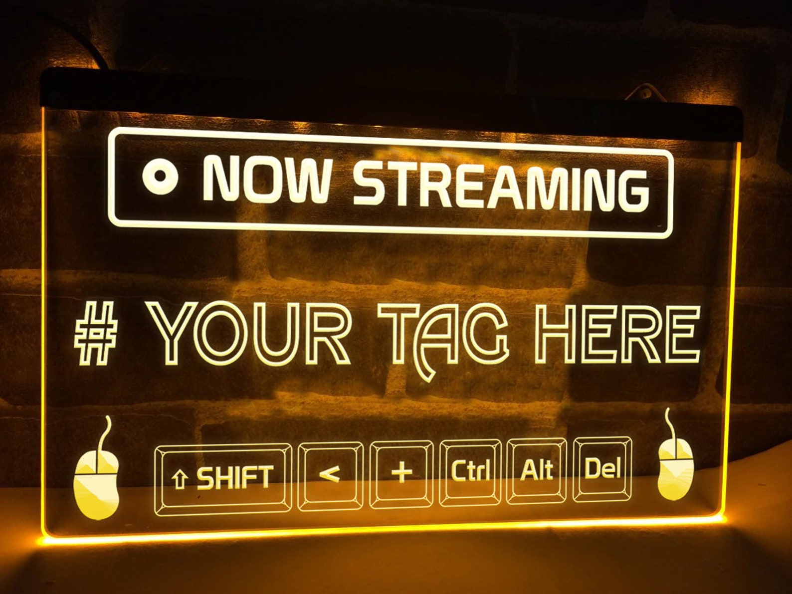 Now Streaming Personalized Illuminated LED Neon Sign Streamer Lights ...