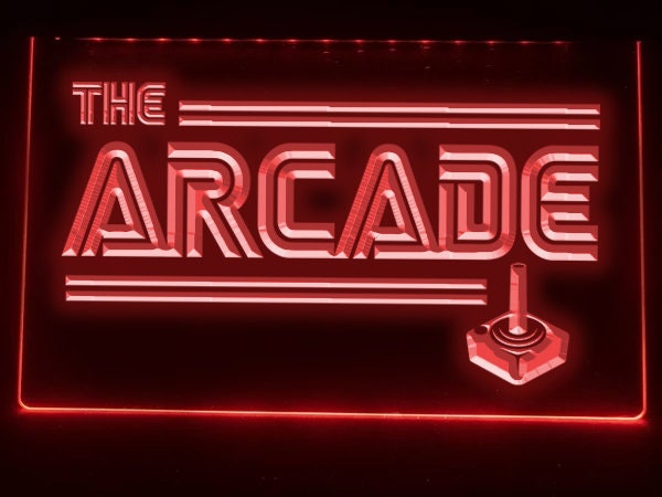The Arcade Illuminated Game Room Sign - Etsy