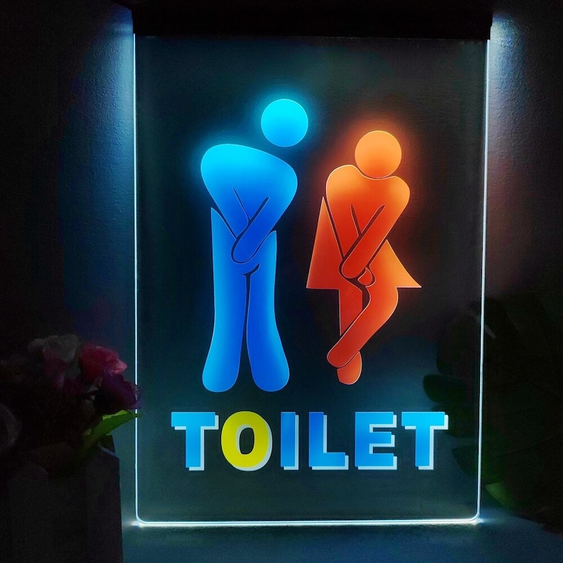 Restroom This Way Sign - Etsy