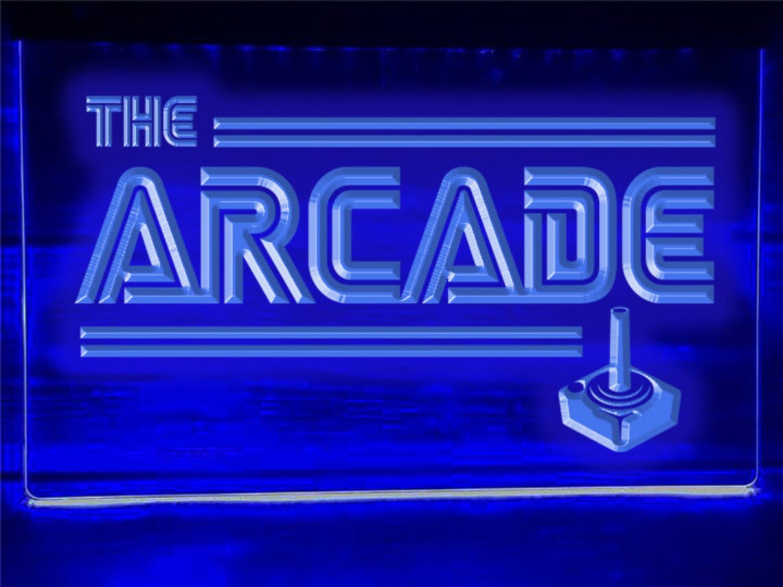 The Arcade Illuminated Game Room Sign - Etsy
