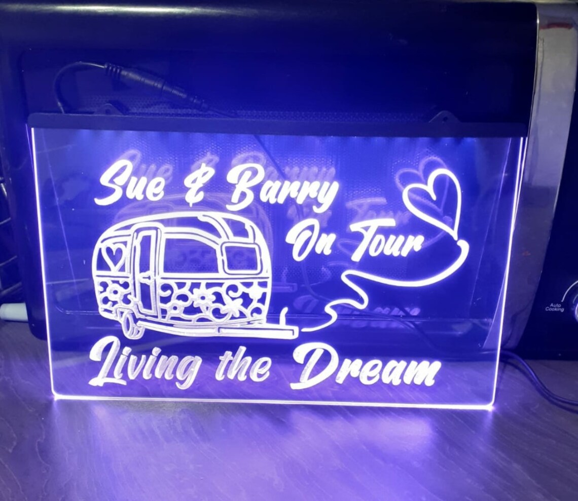 Airstream Caravan on Tour Personalized Illuminated LED Neon | Etsy