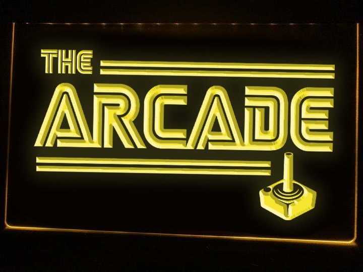 The Arcade Illuminated Game Room Sign - Etsy