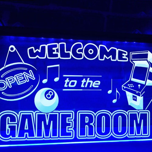 The Arcade Illuminated Game Room Sign - Etsy UK
