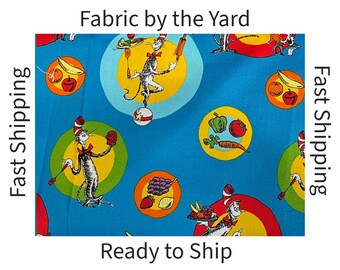 Bookworm. School Library Fabric. Fabric by the Yard, Half Cut, Fat ...