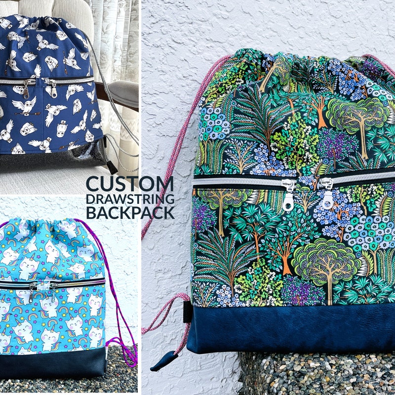 Drawstring Backpack - Etsy