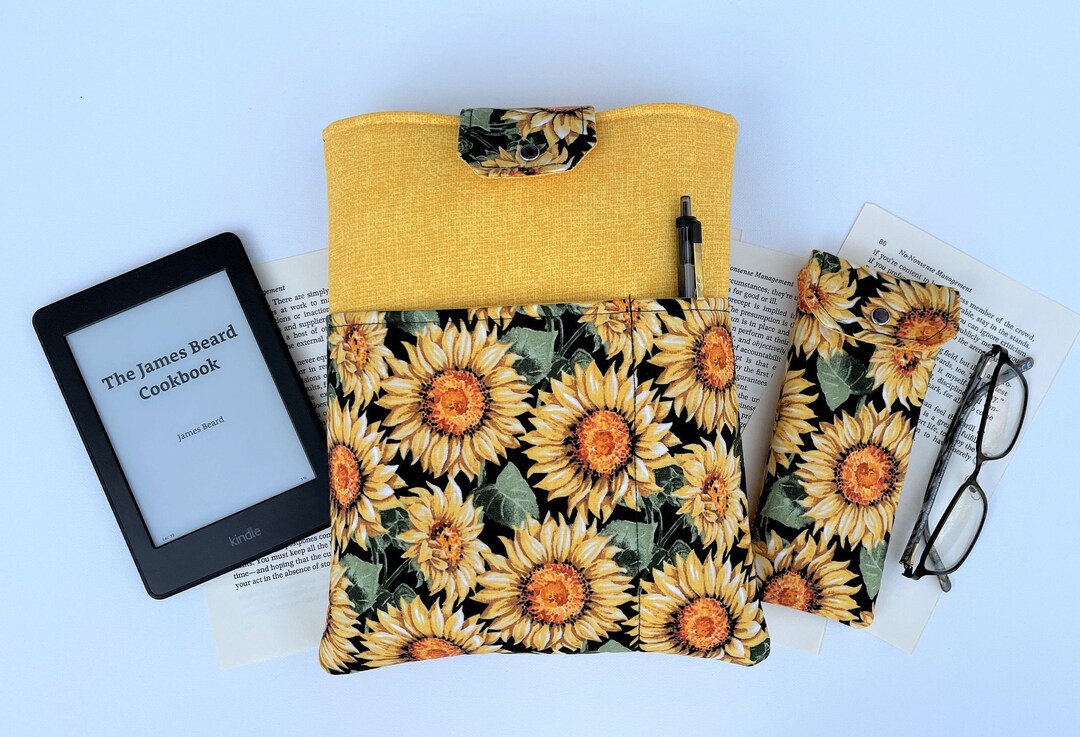 Sunflower Padded Book Sleeve. Kindle Case. Tablet Travel Case. - Etsy UK