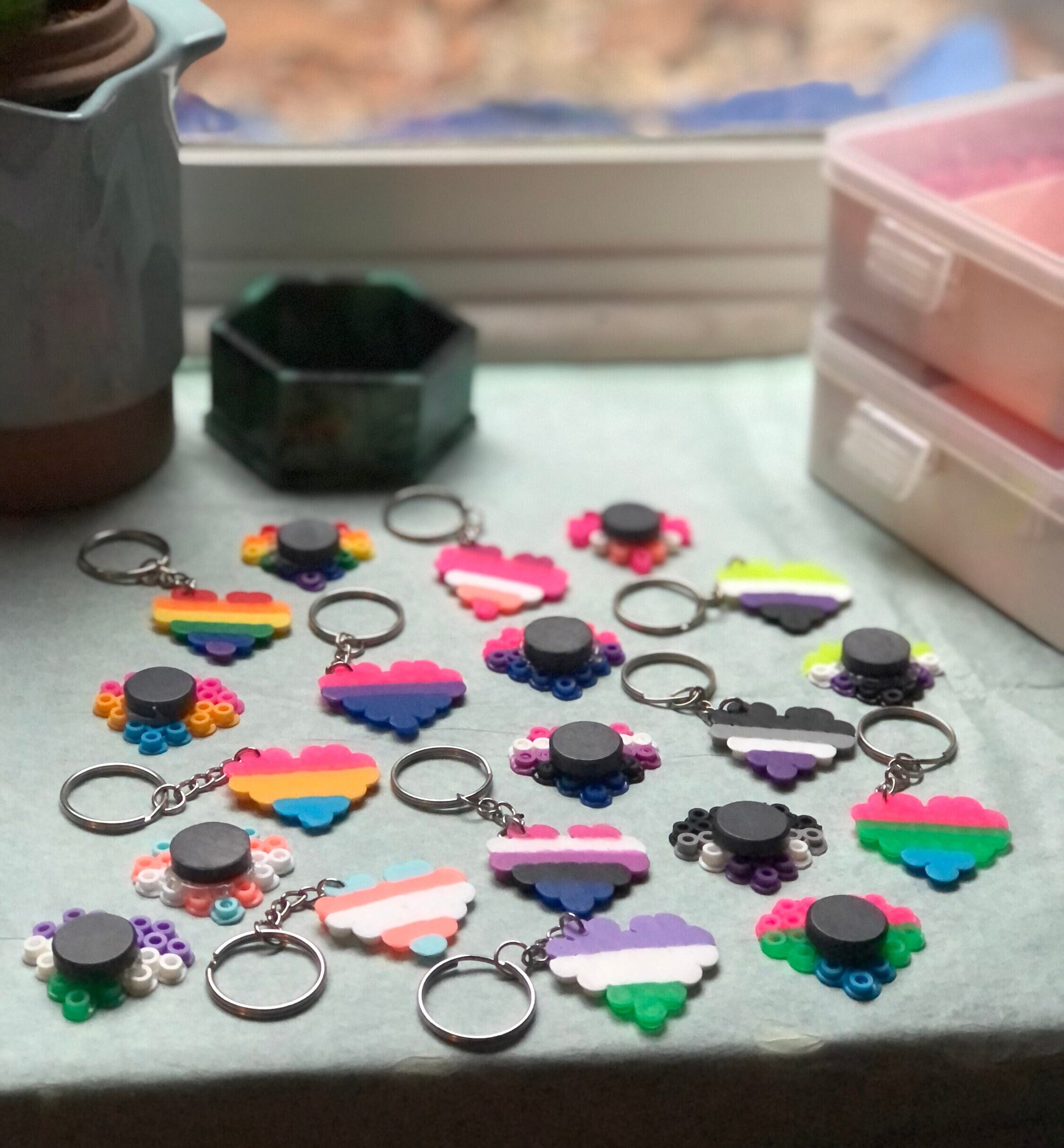 Pride Flag Heart Magnets/keychain - Etsy