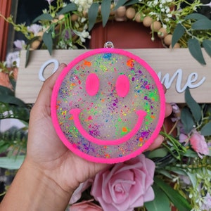 Neon Splatter Smiley - Etsy