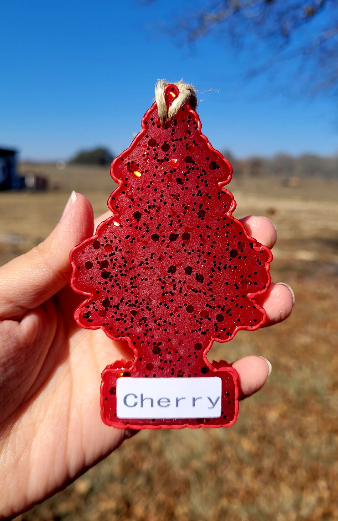 Glittered Little Tree Car Freshie - Etsy