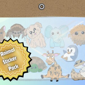 Digital Sticker Pack-animal Theme - Etsy