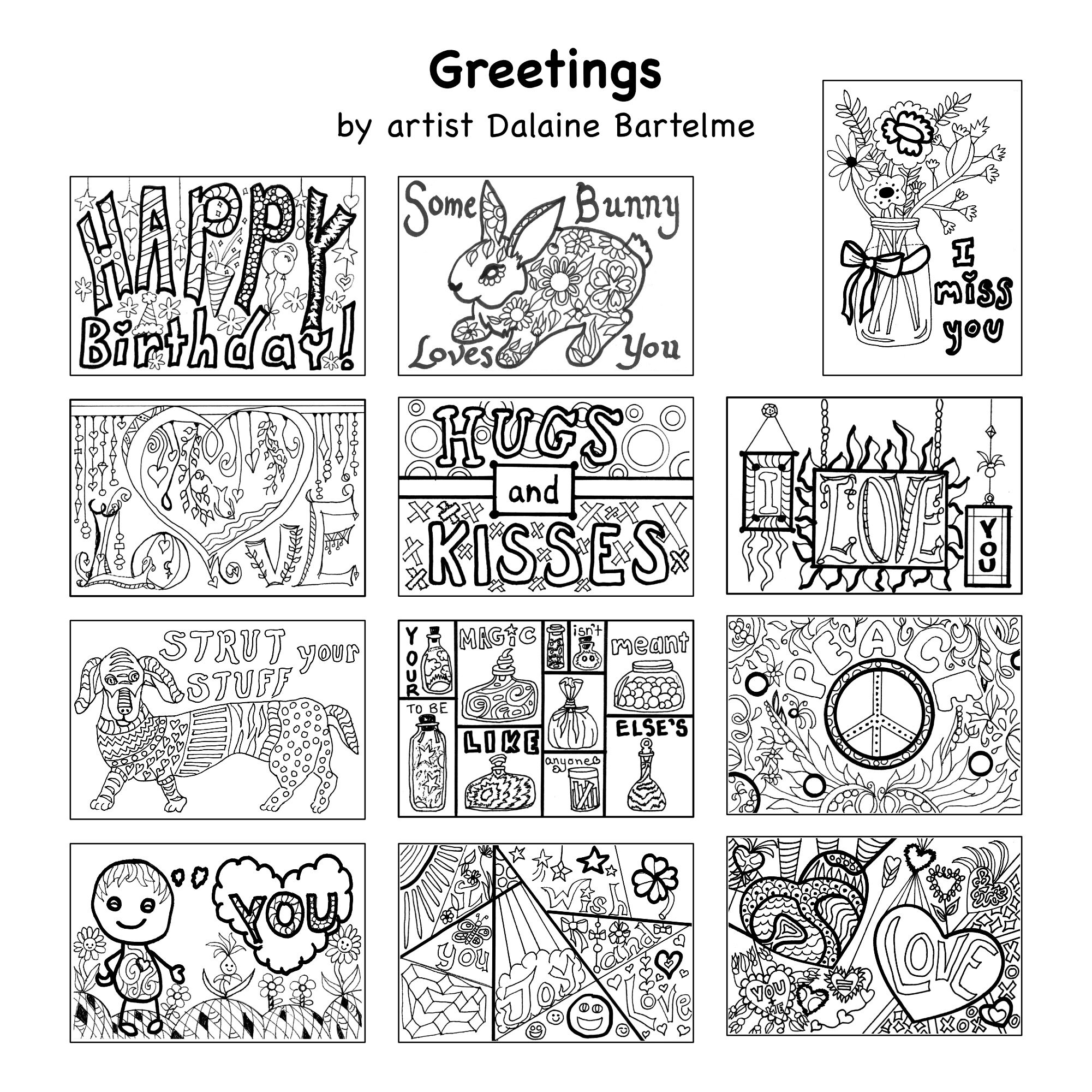 Colorpockit 4x6 Postcard Coloring Book Card 2 Deck Bundle With ...