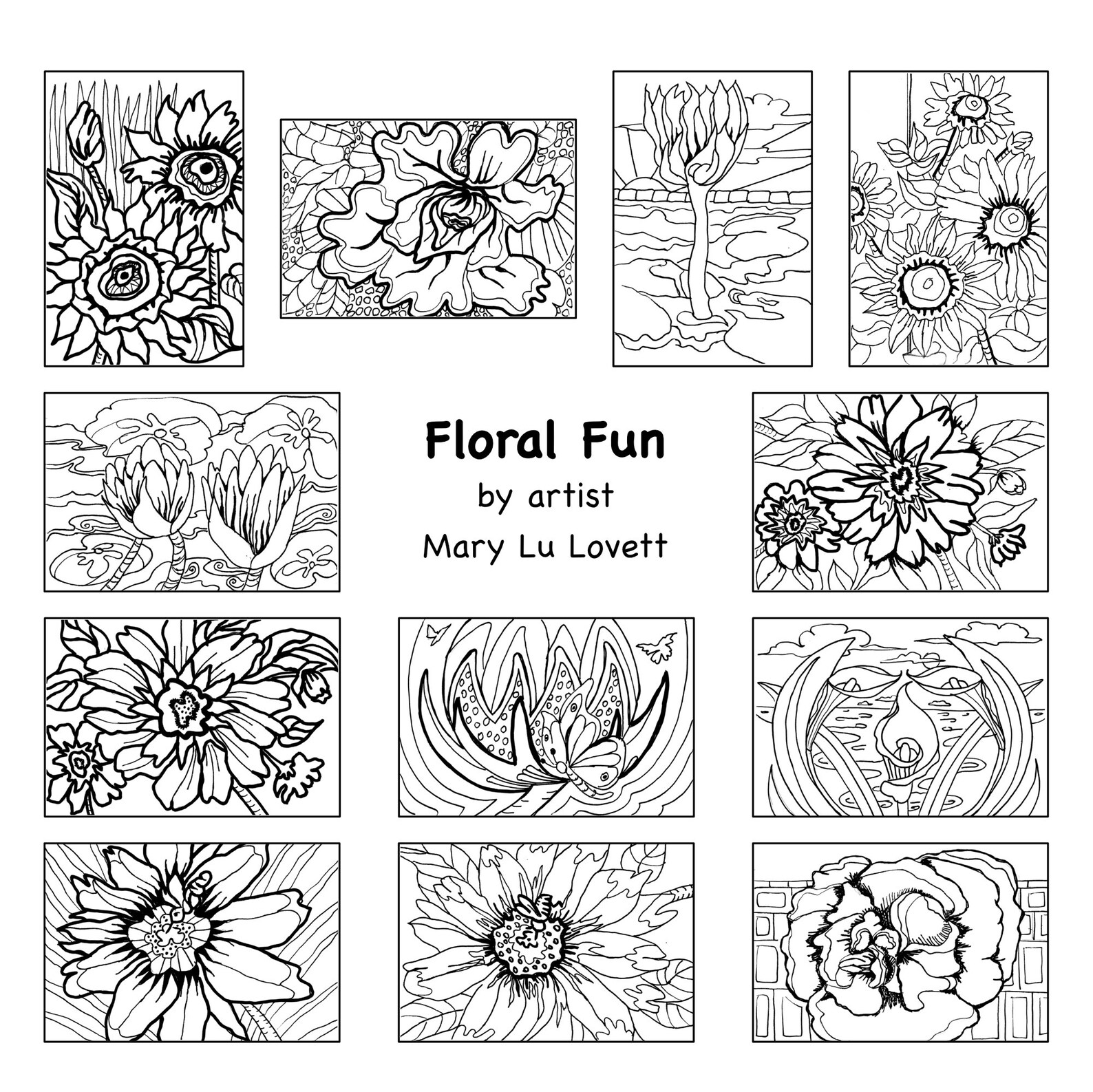 Colorpockit 4x6 Postcard Coloring Book Card 2 Deck Bundle With Round ...