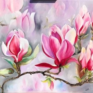 Magnolias in the Garden. Size 61*91cm. Oil on Canvas. - Etsy