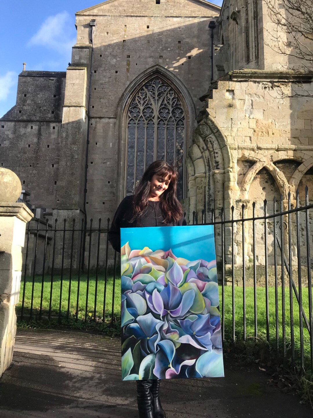 Hydrangea Oil Painting, Wall Art, Flower Home Decor, Floral Botanical ...