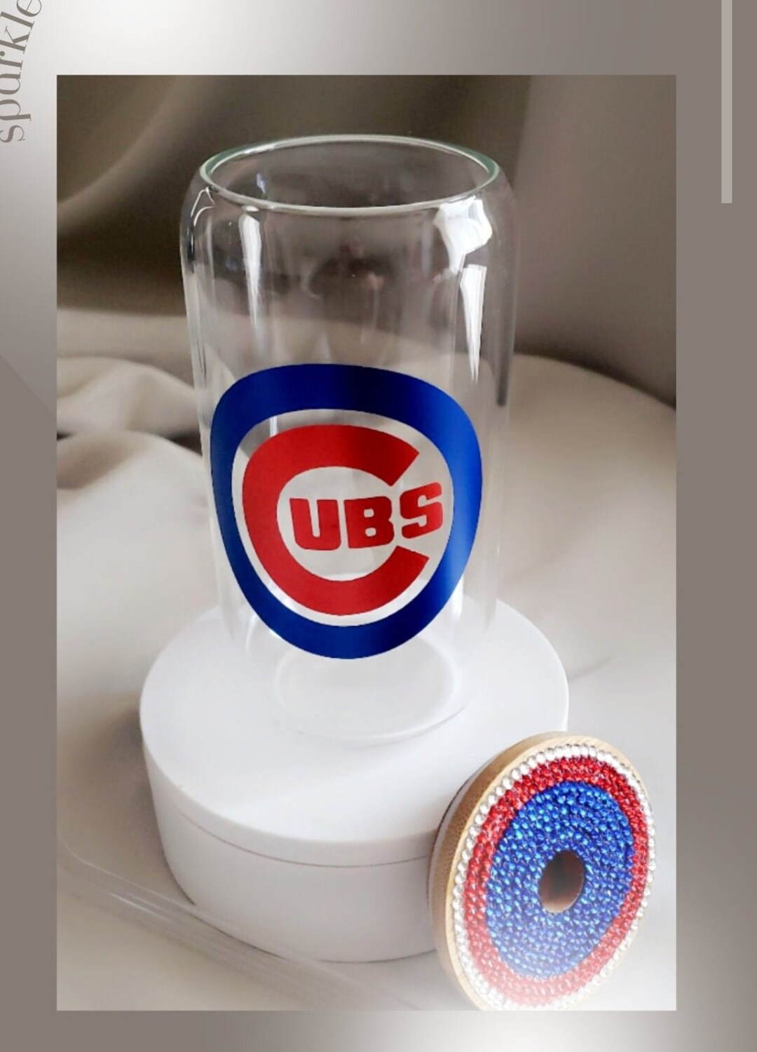 Chicago Cubs Glass Beer Can Cup - Etsy