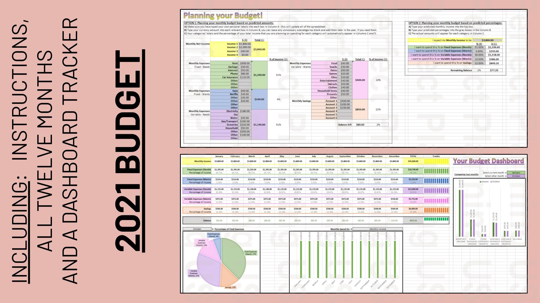 2023 Budget Planner (detailed and Colorful) - Digital Download - Etsy