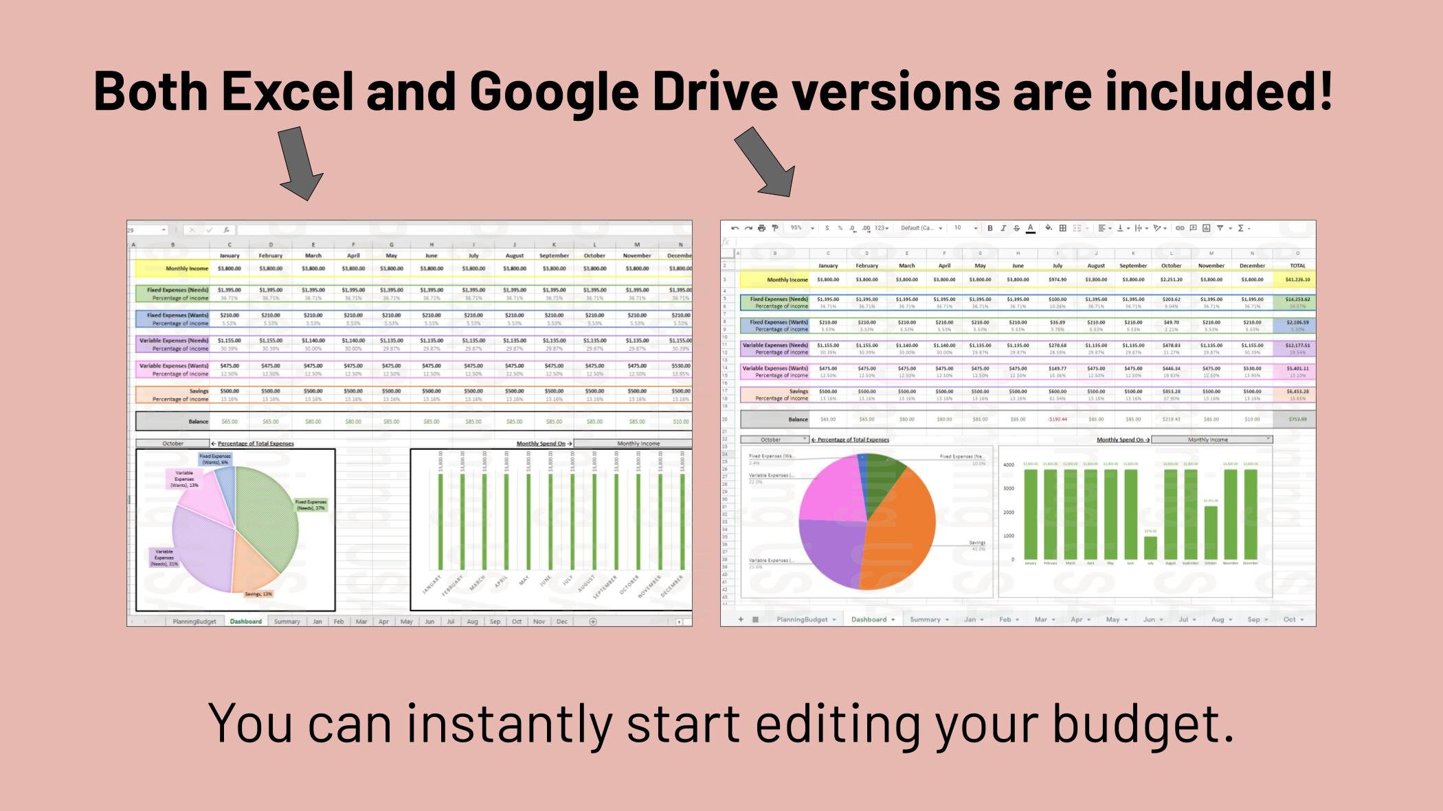 2023 Budget Planner (detailed and Colorful) - Digital Download - Etsy