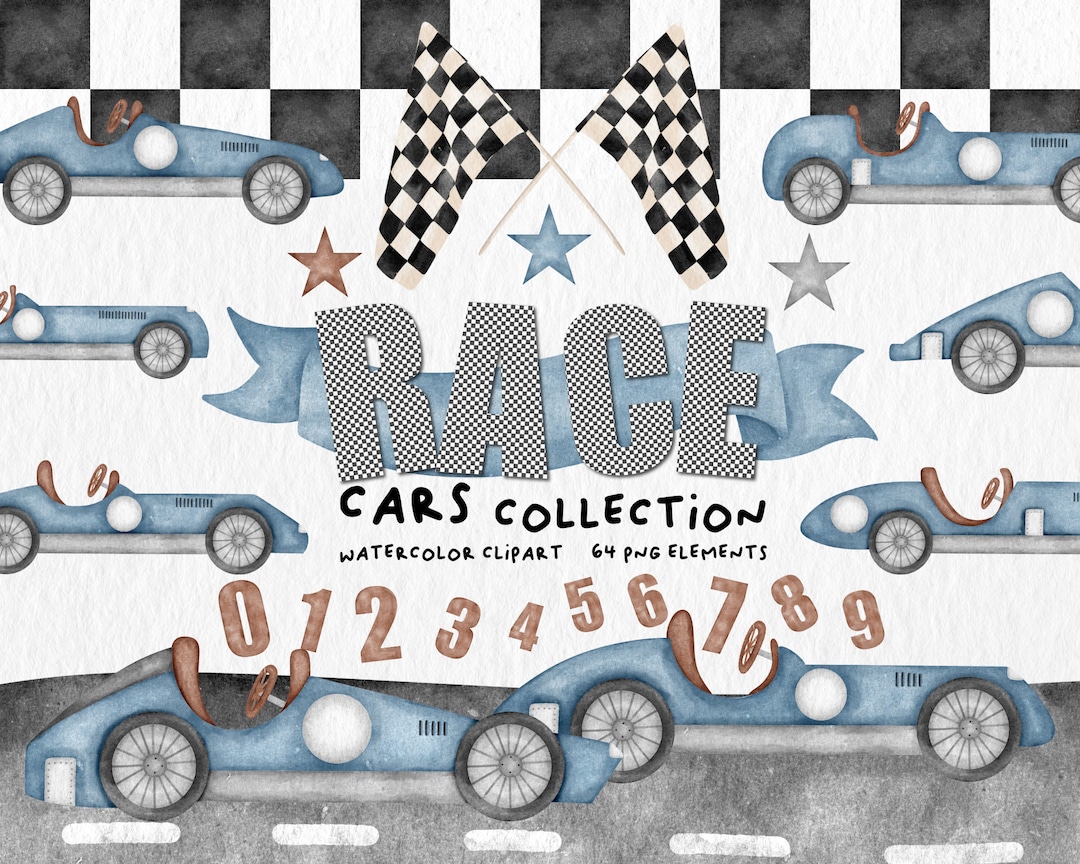 Watercolor Race Cars, Vintage Racing Cars, Baby Boy Sport Cars ...