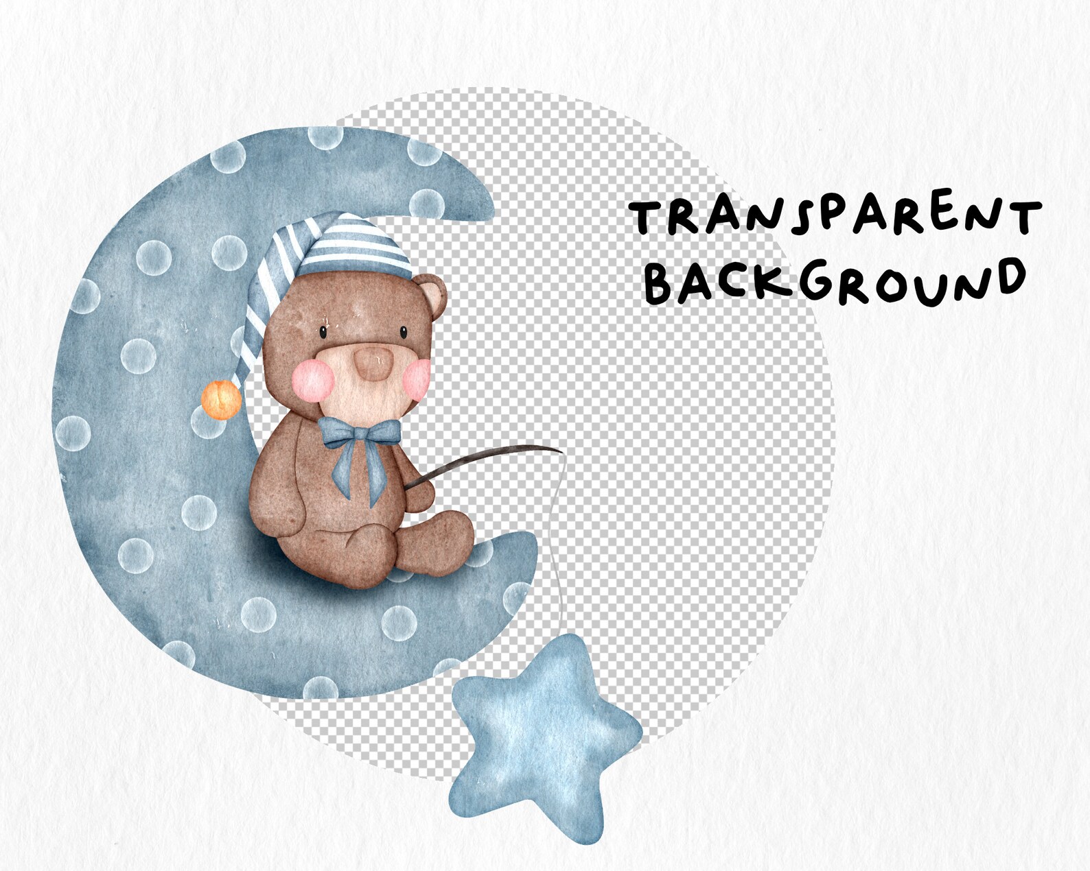 Watercolor Bear Clipart Teddy Bear Clipart Watercolor Baby - Etsy