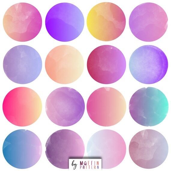 Paper, Party & Kids Embellishments Watercolor circle frame Frame ...