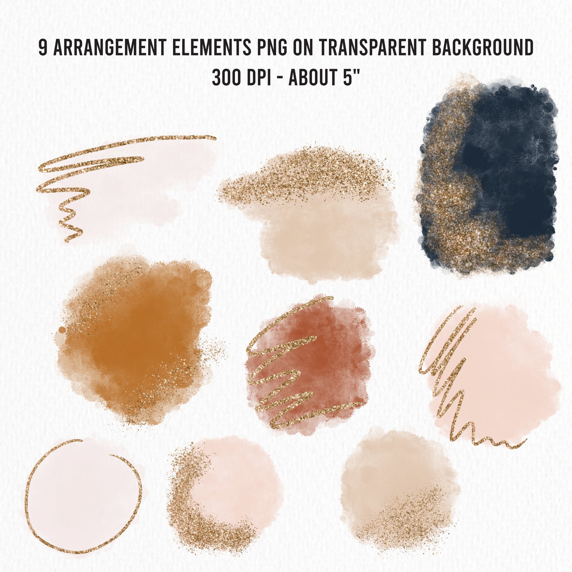 Watercolor Circles and Squares for Logo Design Elements - Etsy