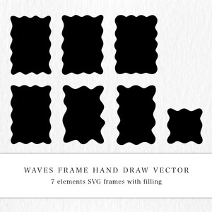 Wave Border Vector Frames SVG, Vector Editable File, Instant Download ...