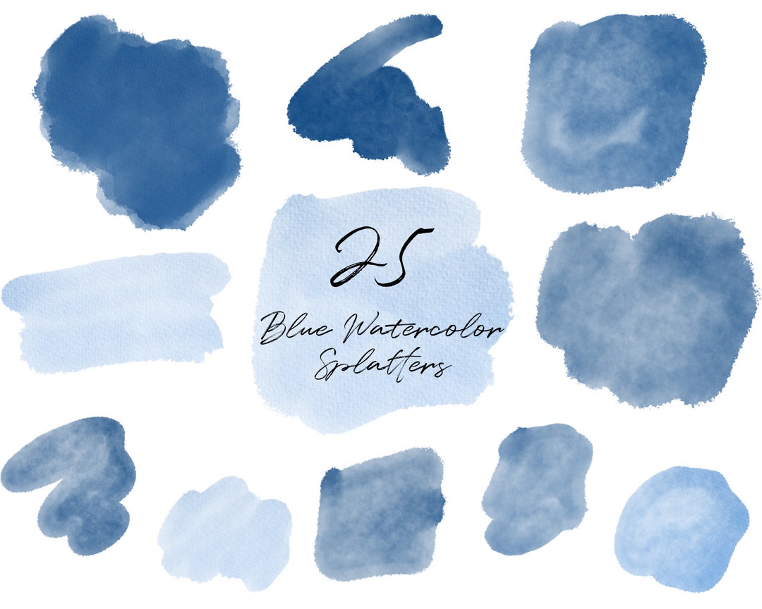 Blue Watercolor Strokes Clipart, Blue Watercolor Strokes Png, Blue ...