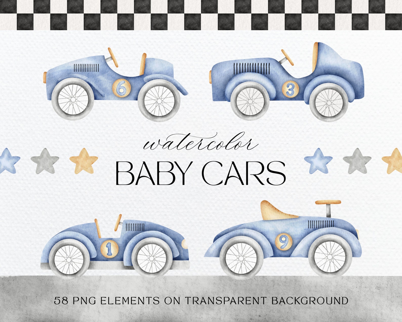 Baby Boy Cars, Watercolor Nursery Baby Cars, Race Cars Watercolor ...