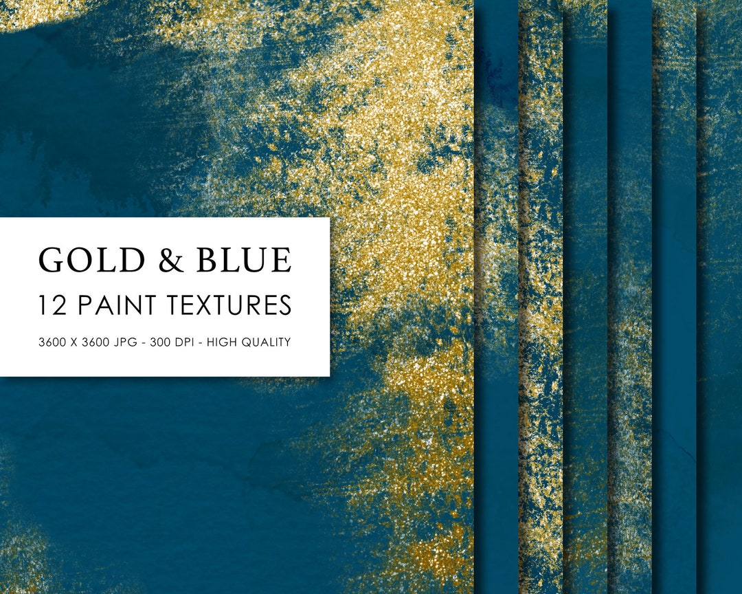 Navy Blue and Gold Watercolor Backgrounds, Watercolor Digital Paper ...
