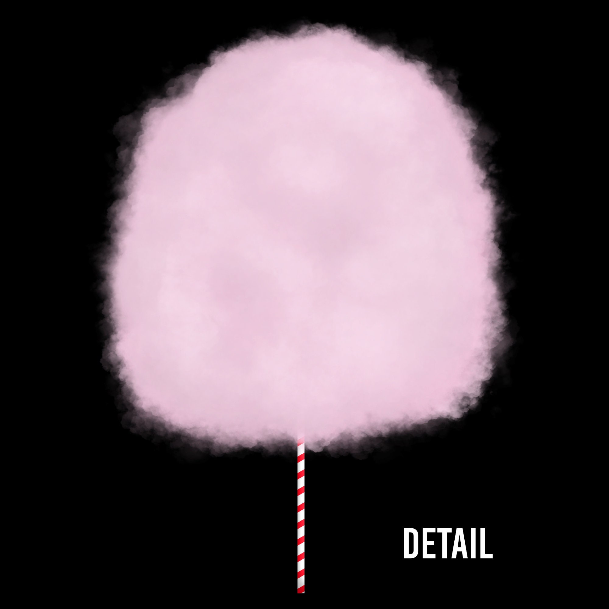 Watercolor Cotton Candy Clip Art Set Fluff Illustrations - Etsy