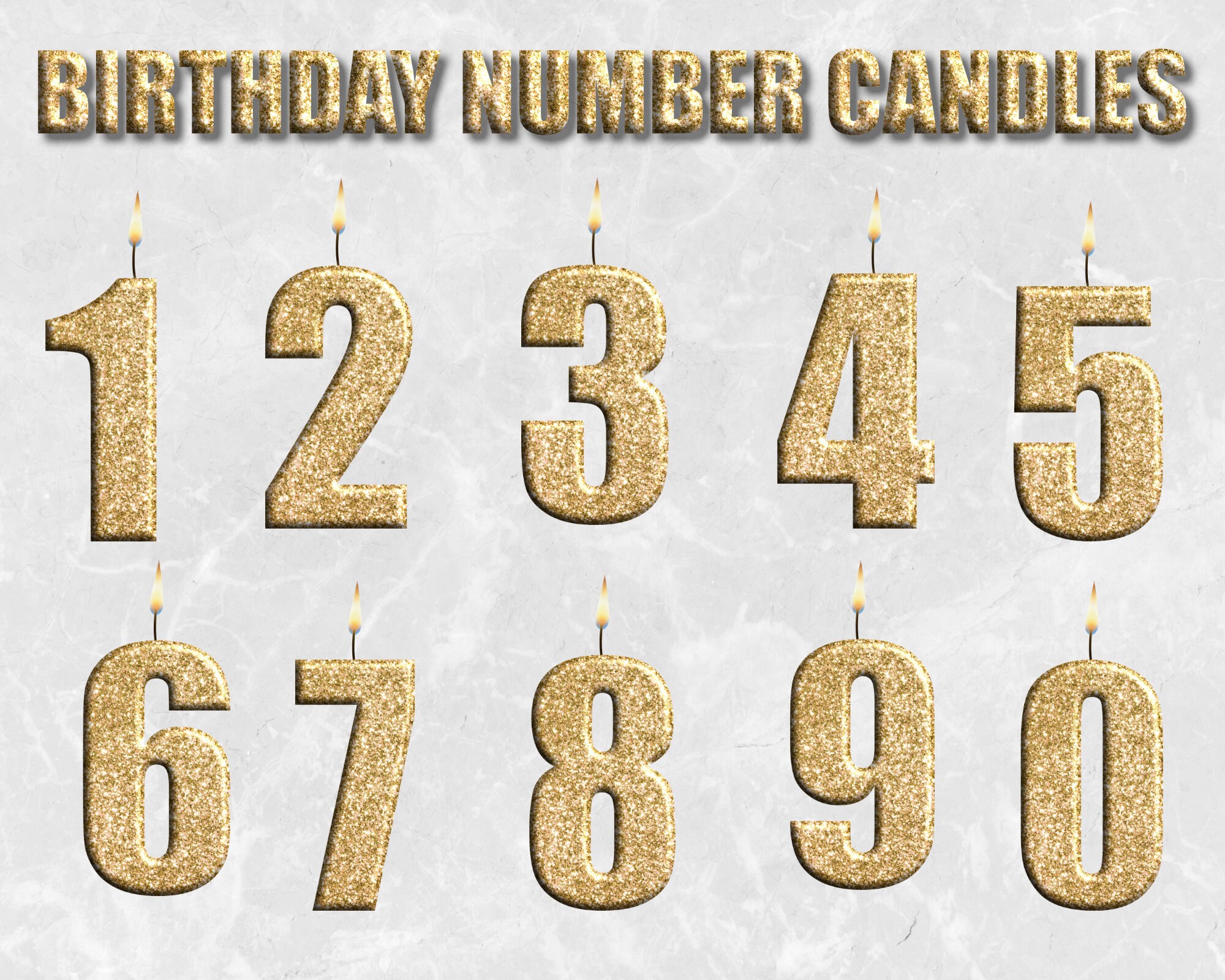 Number Candles Etsy