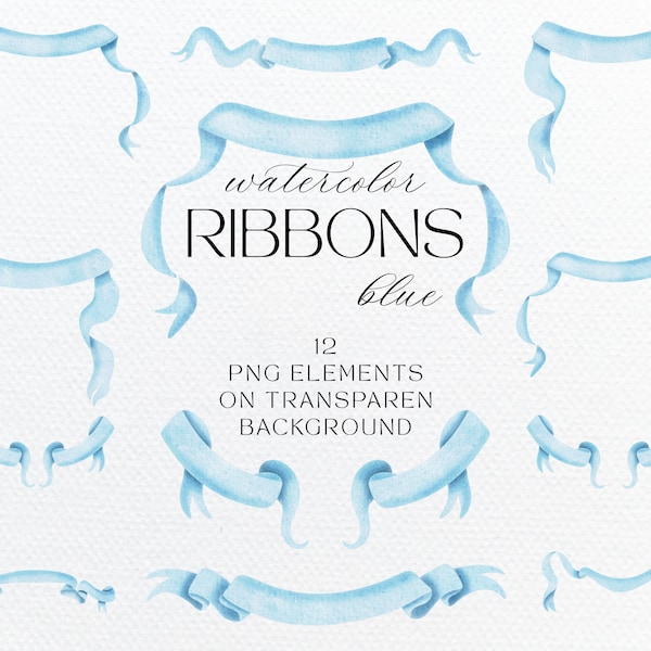 Watercolor Ribbons - Etsy