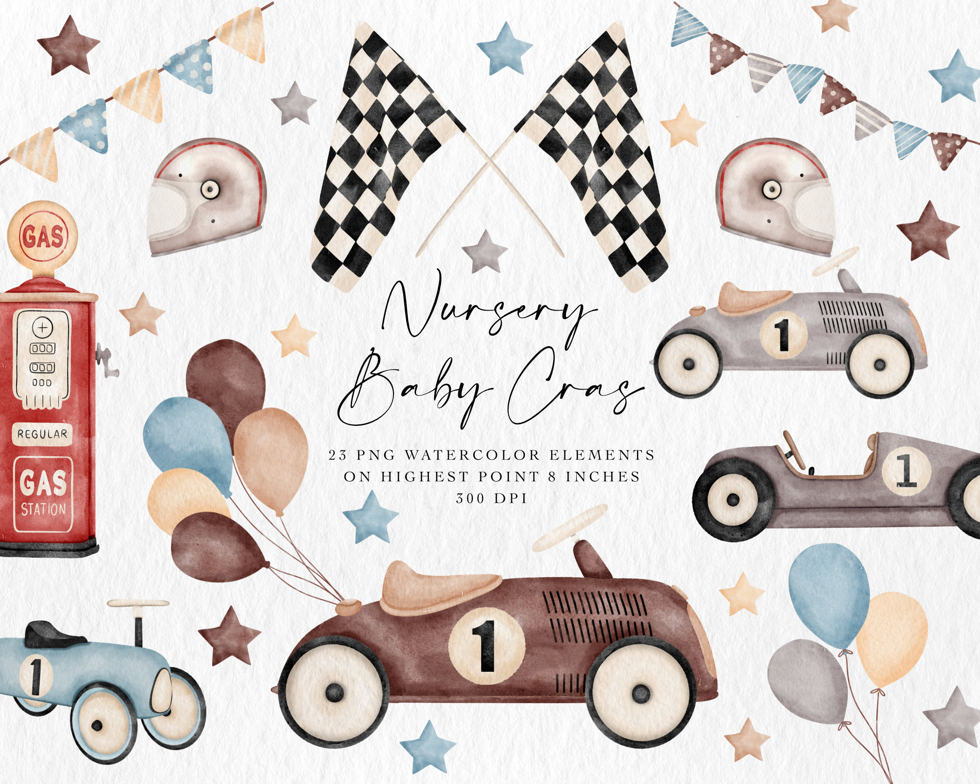 Nursery Watercolor Cars Vintage Cute Cars Watercolor - Etsy