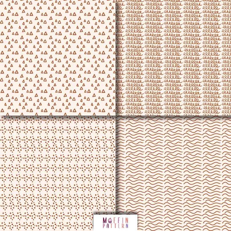 Boho Digital Papers 12 X 12 Kits Bohemian Rainbow Pattern - Etsy