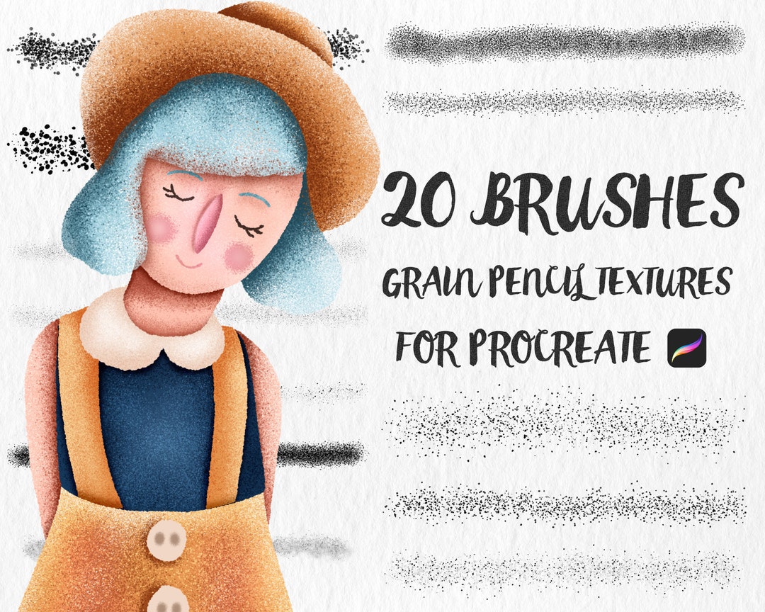 Procreate Grain Brushes , Pencil Grain Textures for Procreate, Grunge ...