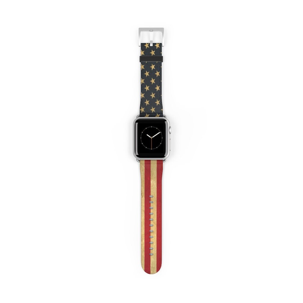USA Flag Watch Band Apple Watch Series 1 to 5. Samsung Galaxy 3 Watch ...