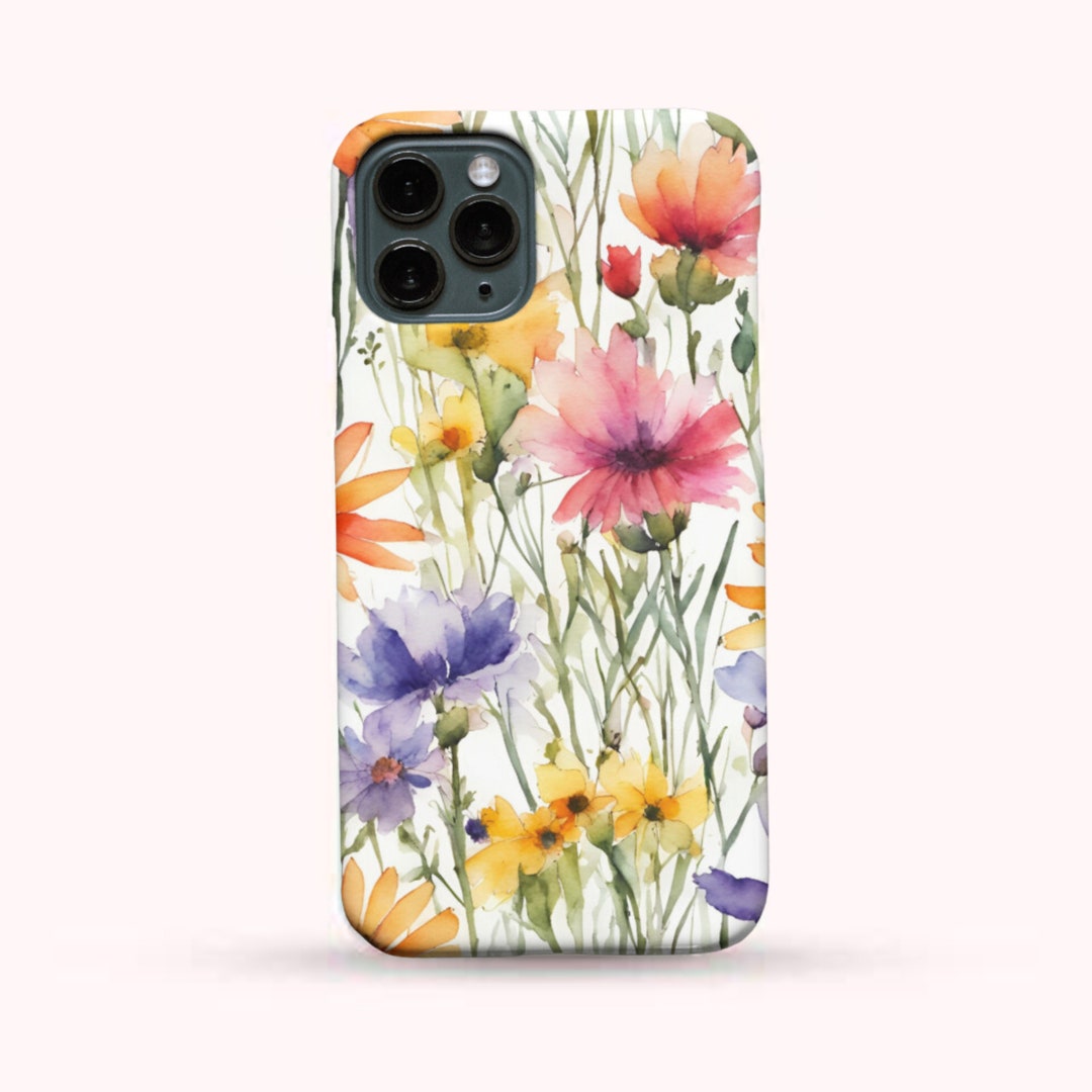 Watercolour Floral Red and Blue Flowers Samsung iPhone Case Available ...