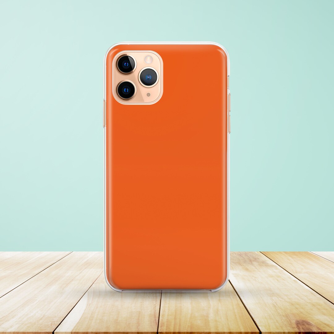 Plain Orange Phone Case Available for iPhone 16, 11, XR, XS, XS Max ...