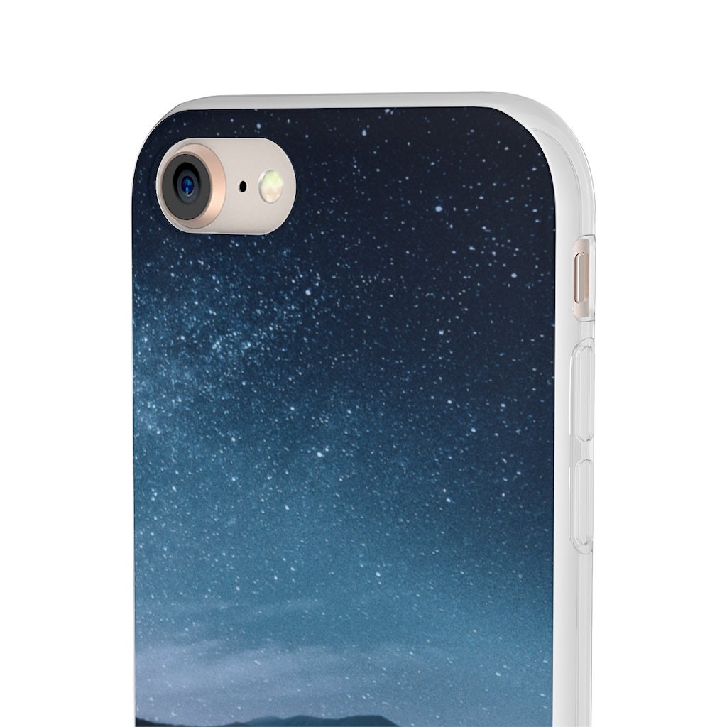 Starry Nightsky Over Mountains Nebula Phone Case Available for iPhone ...