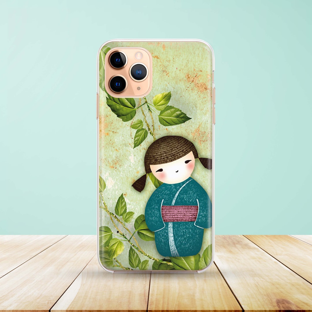 Japanese Kokeshi Doll Phone Case Available for iPhone 14, 13, 12, 11 ...