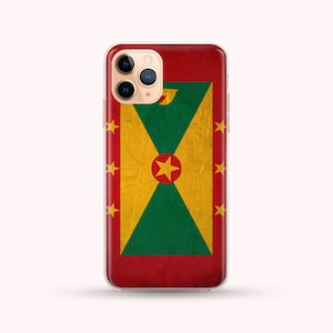 Vintage Flag Grenada Phone Case Available for iPhone 16, 14, 13, 12, 11 ...