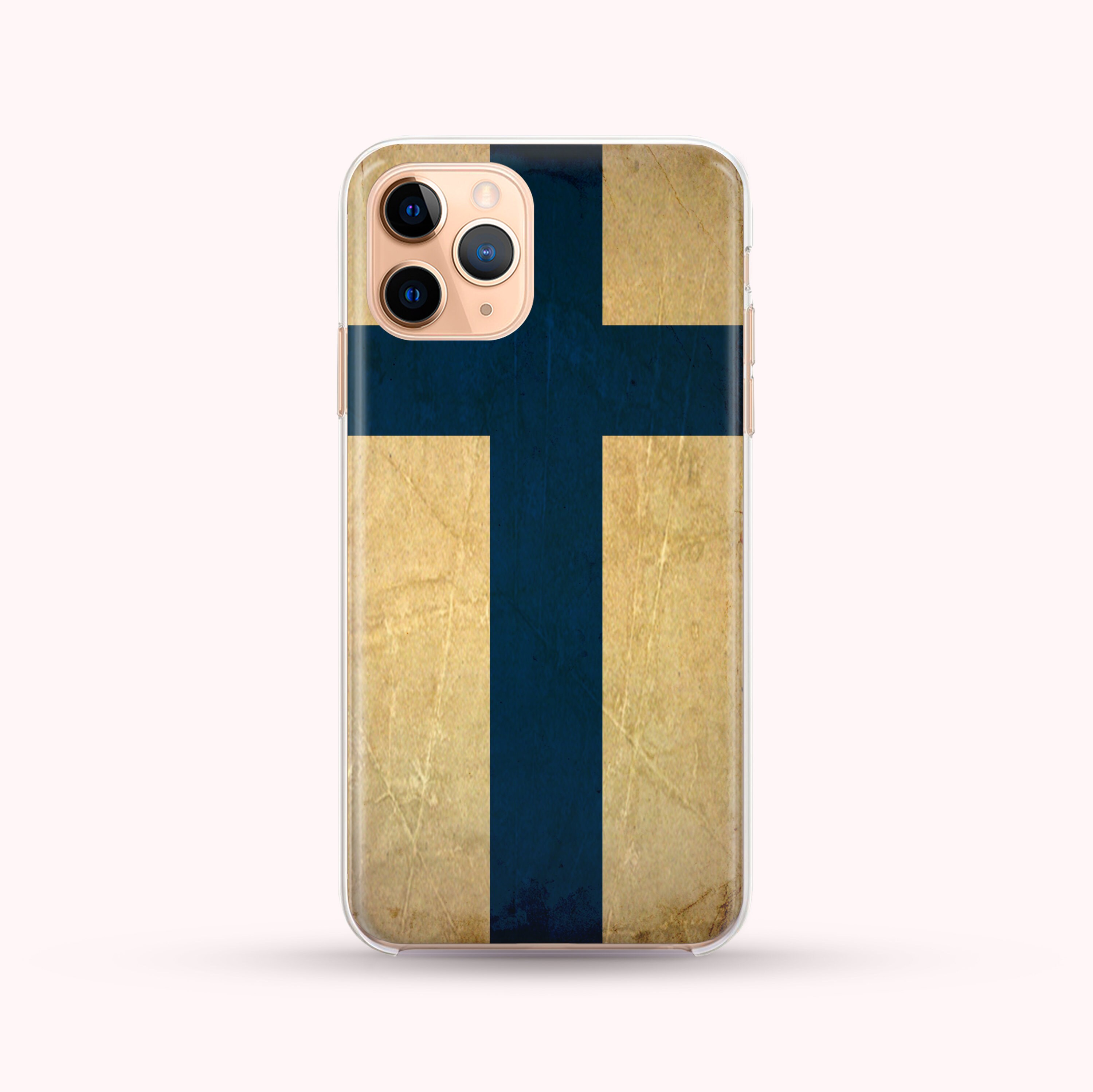 Vintage Flag Finland Phone Case Available for iPhone 16, 14, 13, 12, 11 ...