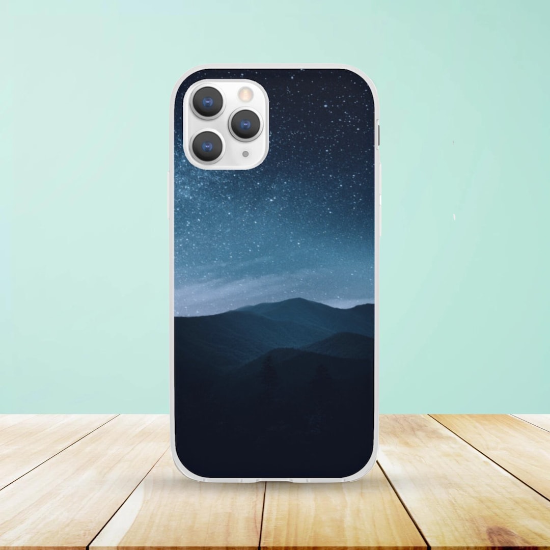 Starry Nightsky Over Mountains Nebula Phone Case Available for iPhone ...
