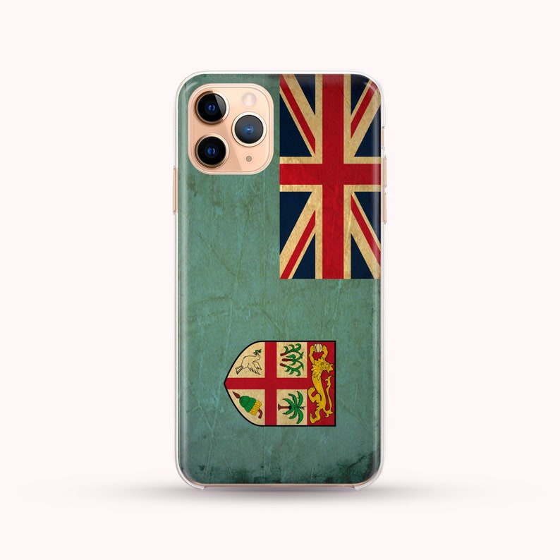 Vintage Flag Fiji Phone Case Available for iPhone 16, 14, 13, 12, 11 ...