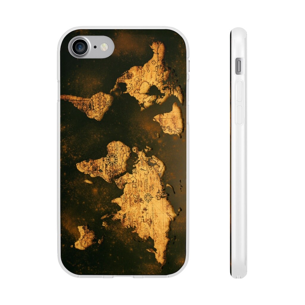 Vintage Grunge World Map Planet Earth Phone Case Available for iPhone ...