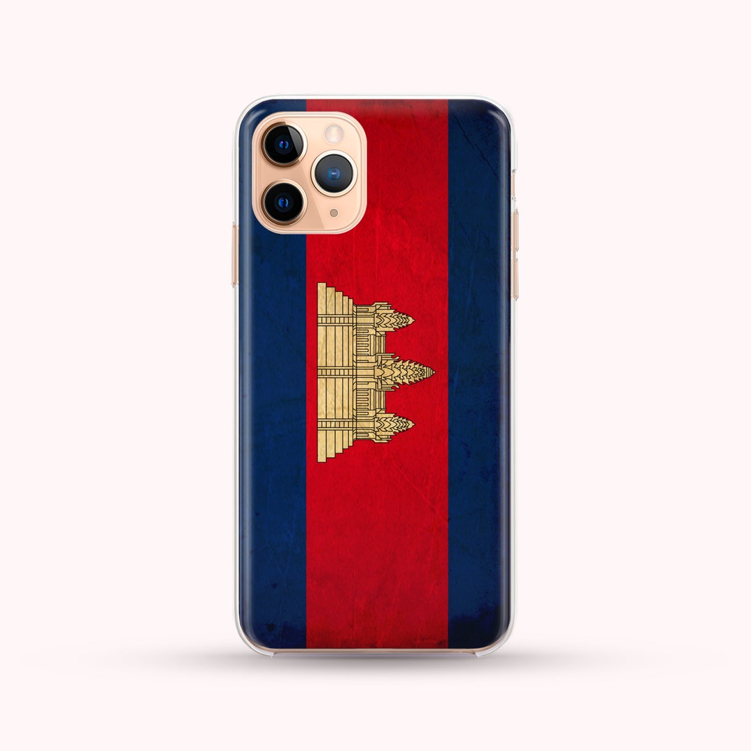 Vintage Flag Cambodia Phone Case Available for iPhone 16, 14, 13, 12 ...